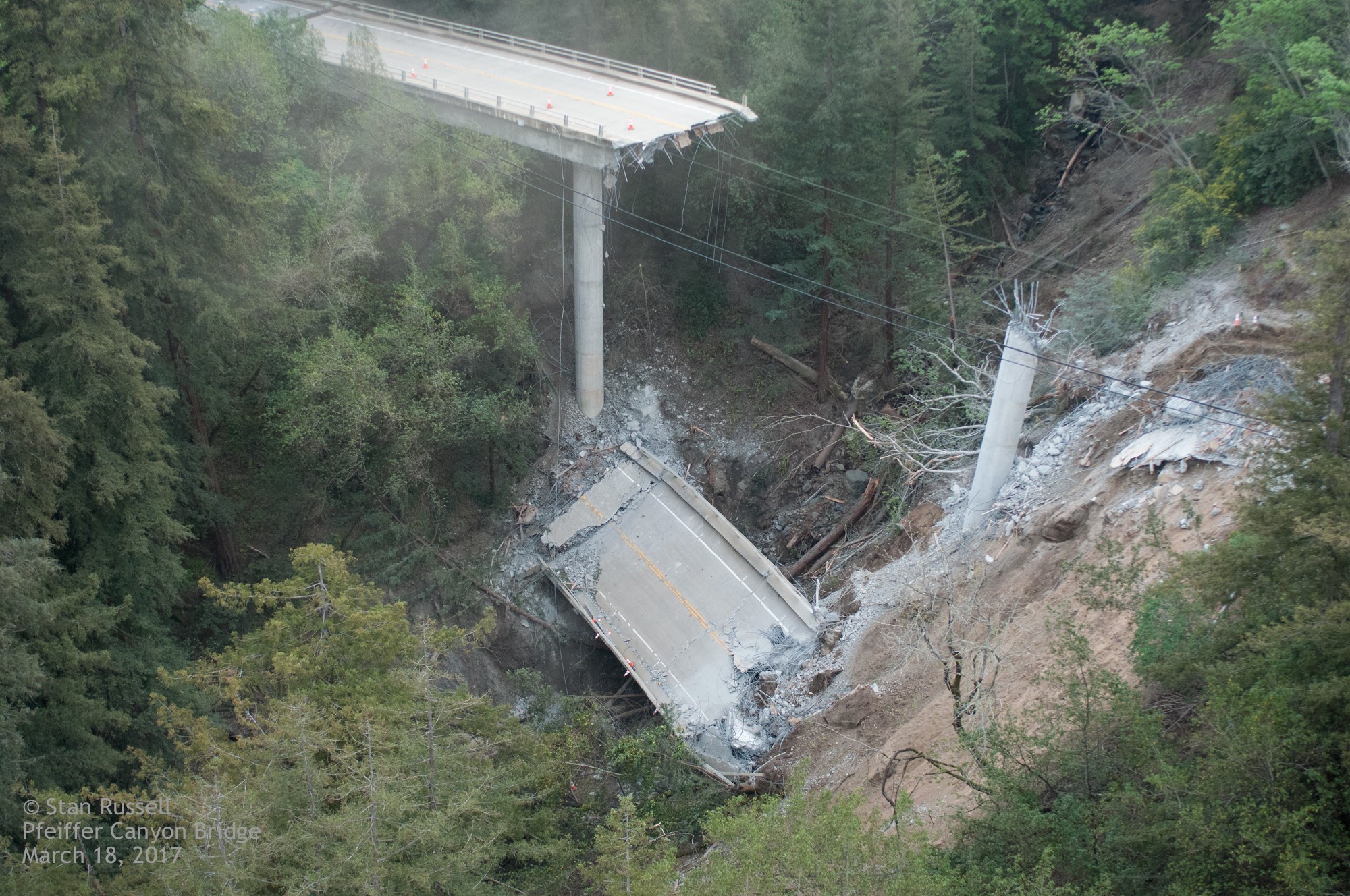 Bridge demolition - Big Sur International Marathon